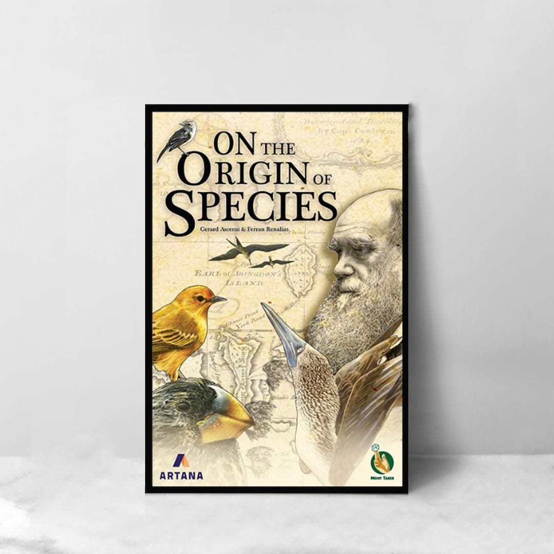 On the Origin of Species Vintage Poster High Quality Canvas Art Print ...