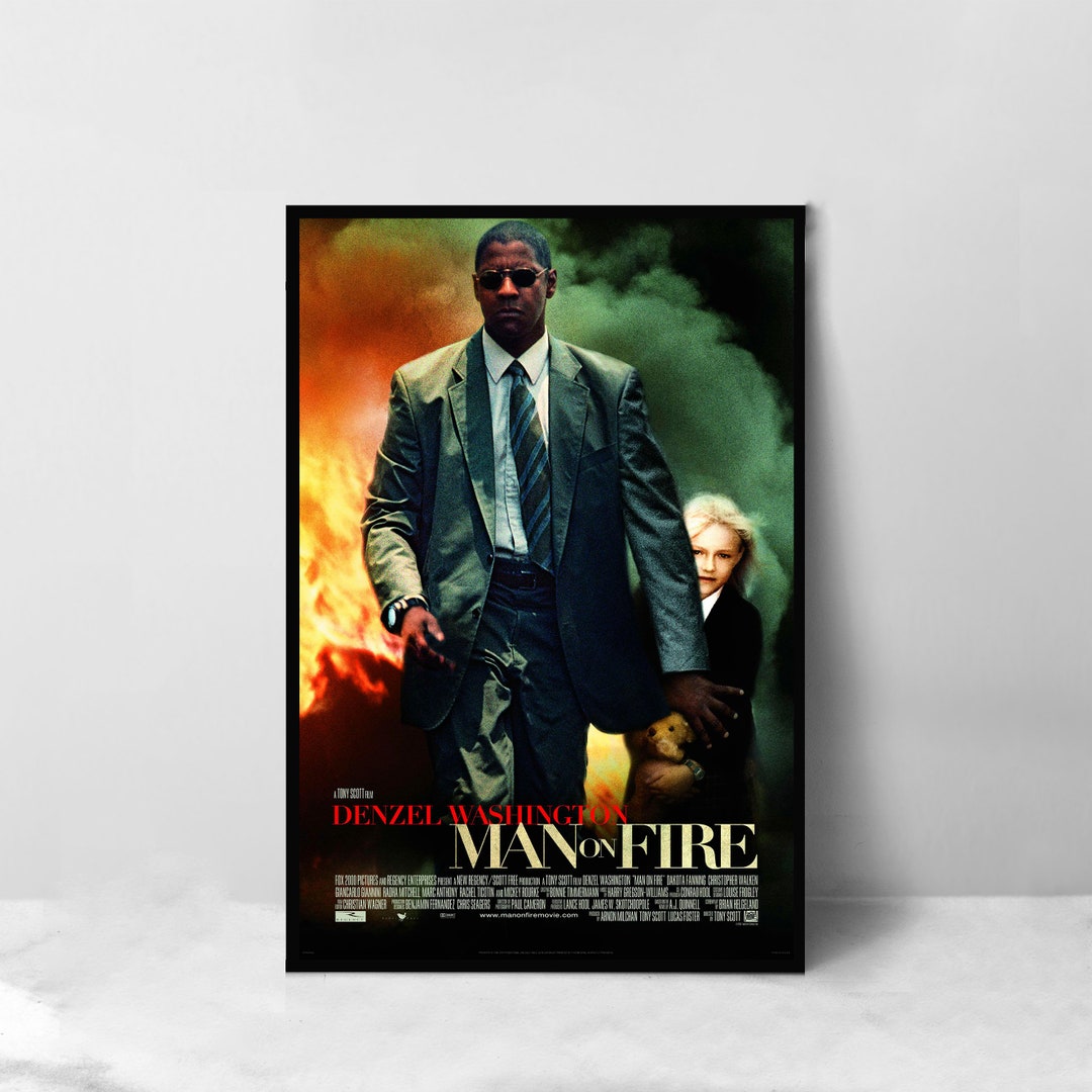 Man on Fire Movie Poster - High Quality Canvas Art Print - Room ...