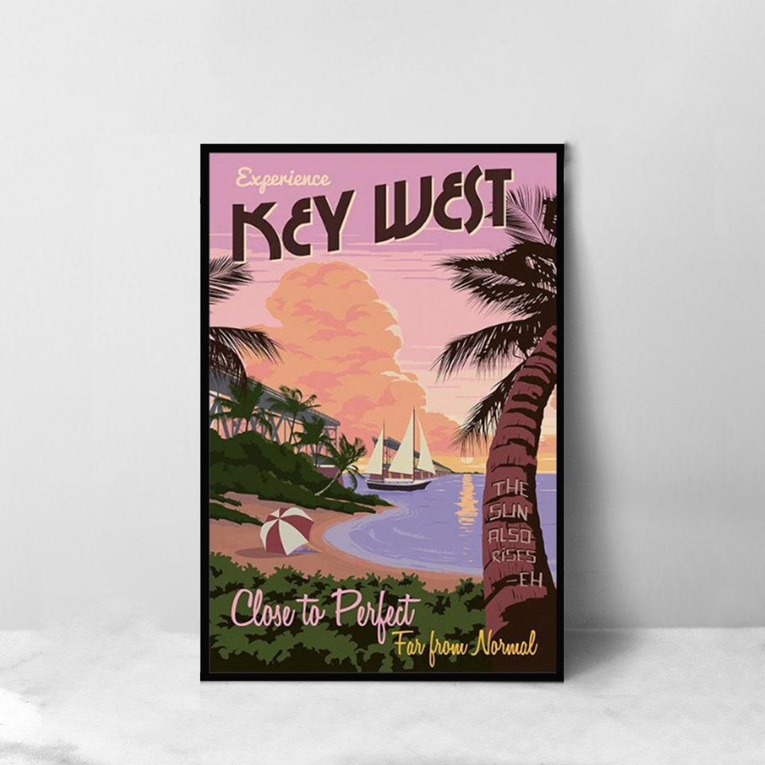 Steve Thomas Explore Key West Vintage Travel Poster - High Quality ...
