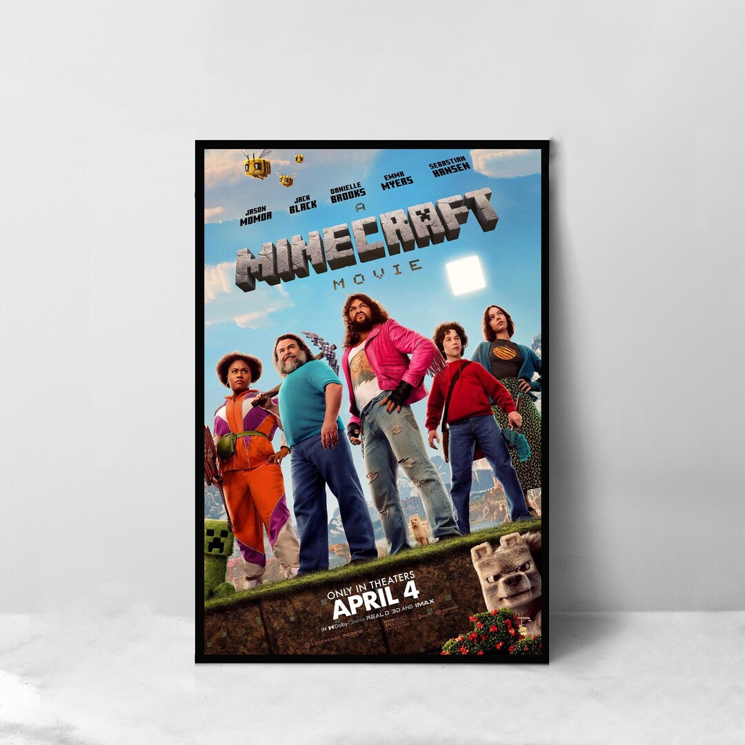 A Minecraft Movie Movie Poster - High Quality Canvas Art Print - Room ...