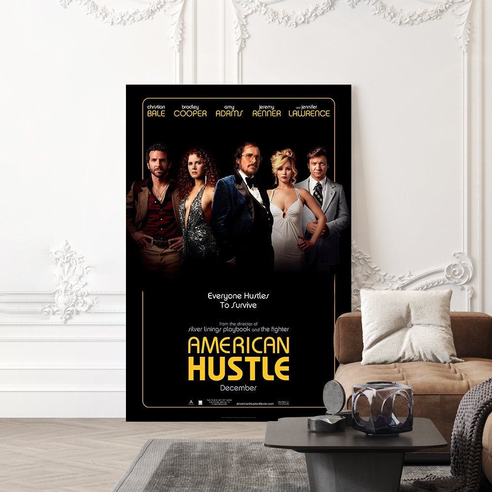 American Hustle Movie Poster High Quality Canvas Art Print Room ...