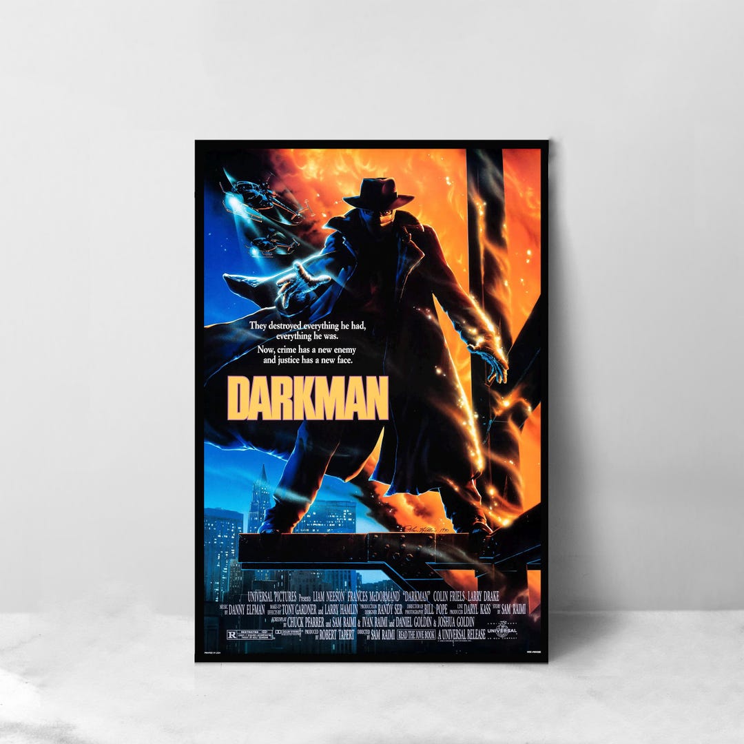 Darkman Movie Poster - High Quality Canvas Art Print - Room Decoration ...