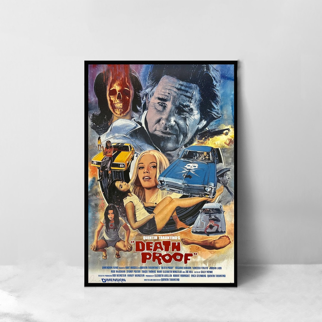 Death Proof Movie Poster - High Quality Canvas Art Print - Room ...