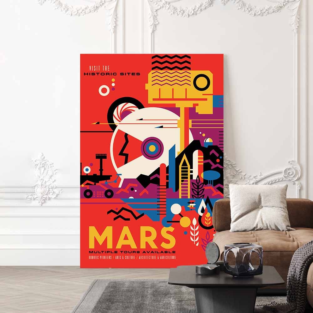 Vintage Nasa Poster High Quality Canvas Art Print Room Decoration Art ...