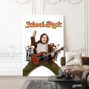 School of Rock Movie Poster - High Quality Canvas Art Print - Room ...