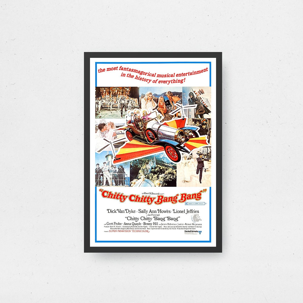 Chitty Chitty Bang Bang Movie Poster High Quality Canvas Art Print Room ...