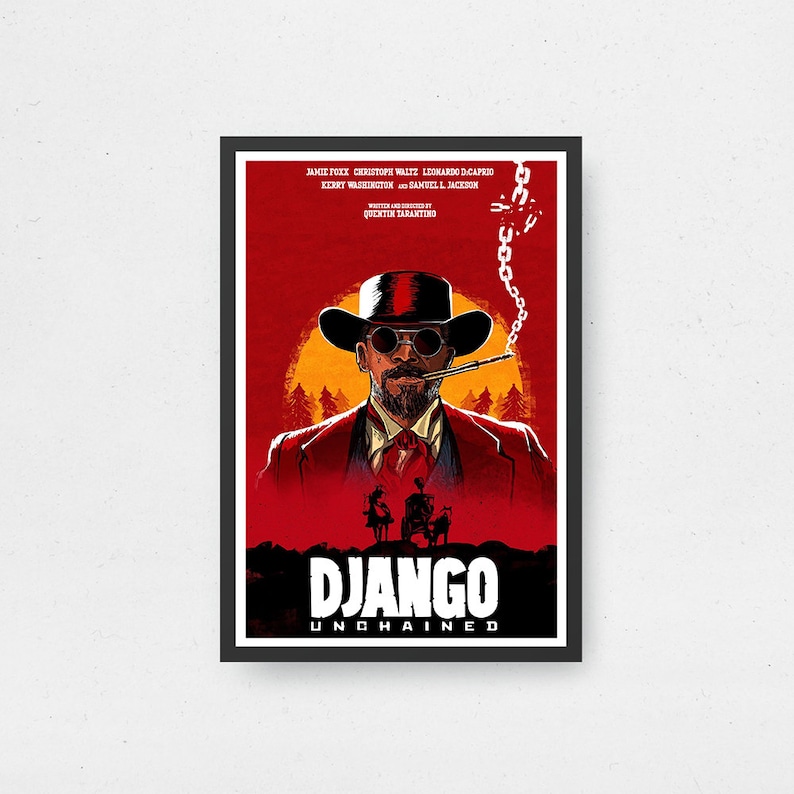 Django Unchained Movie Poster High Quality Canvas Art Print - Etsy