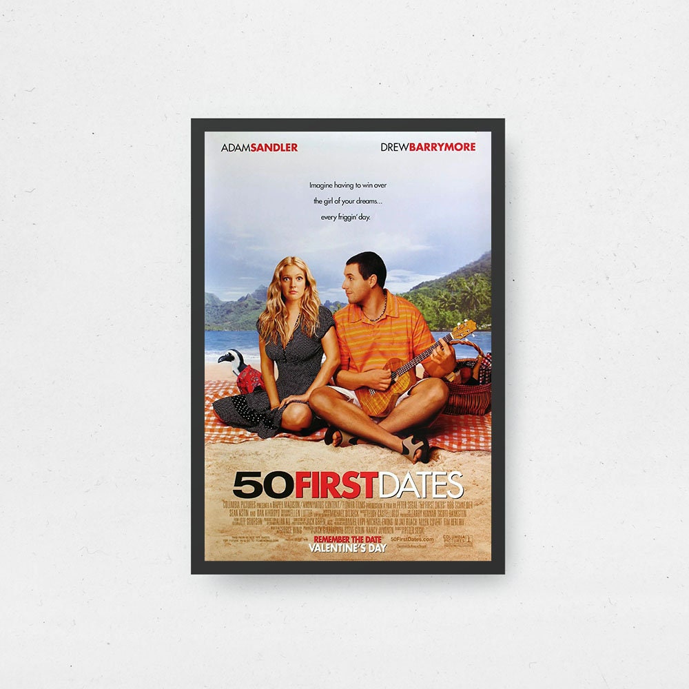 50 First Dates Movie Poster High Quality Canvas Art Print Room ...