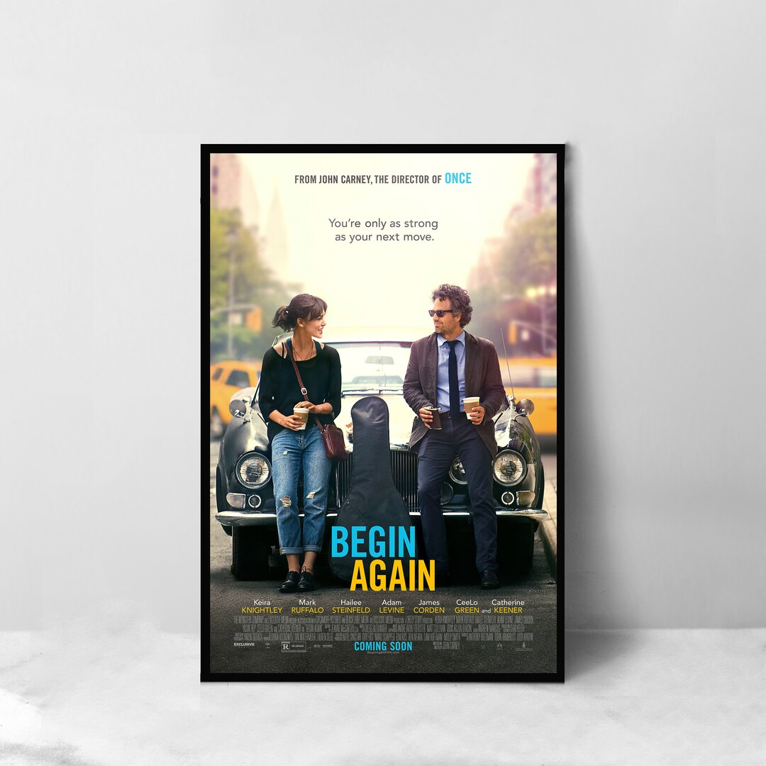 Begin Again Movie Poster - High Quality Canvas Art Print - Room ...