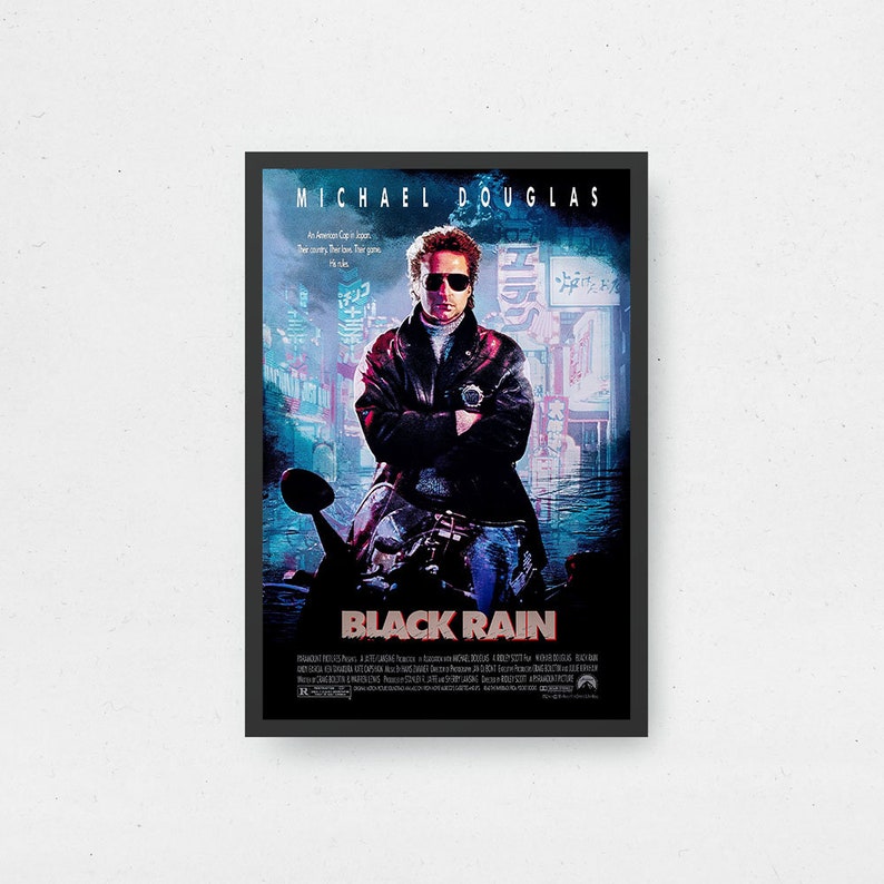 Black Rain Movie Poster - High Quality Canvas Art Print - Room ...