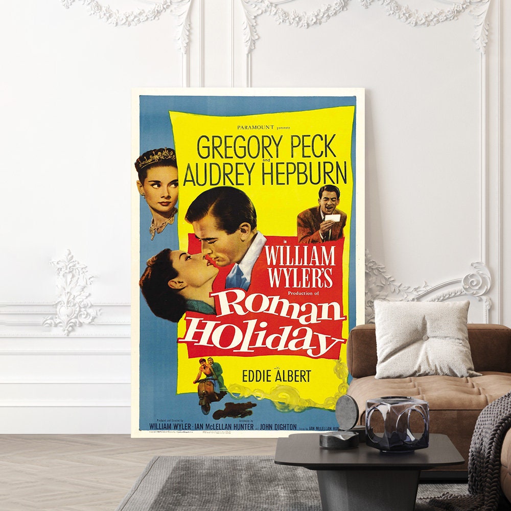 Roman Holiday Movie Poster - High Quality Canvas Art Print - Room ...