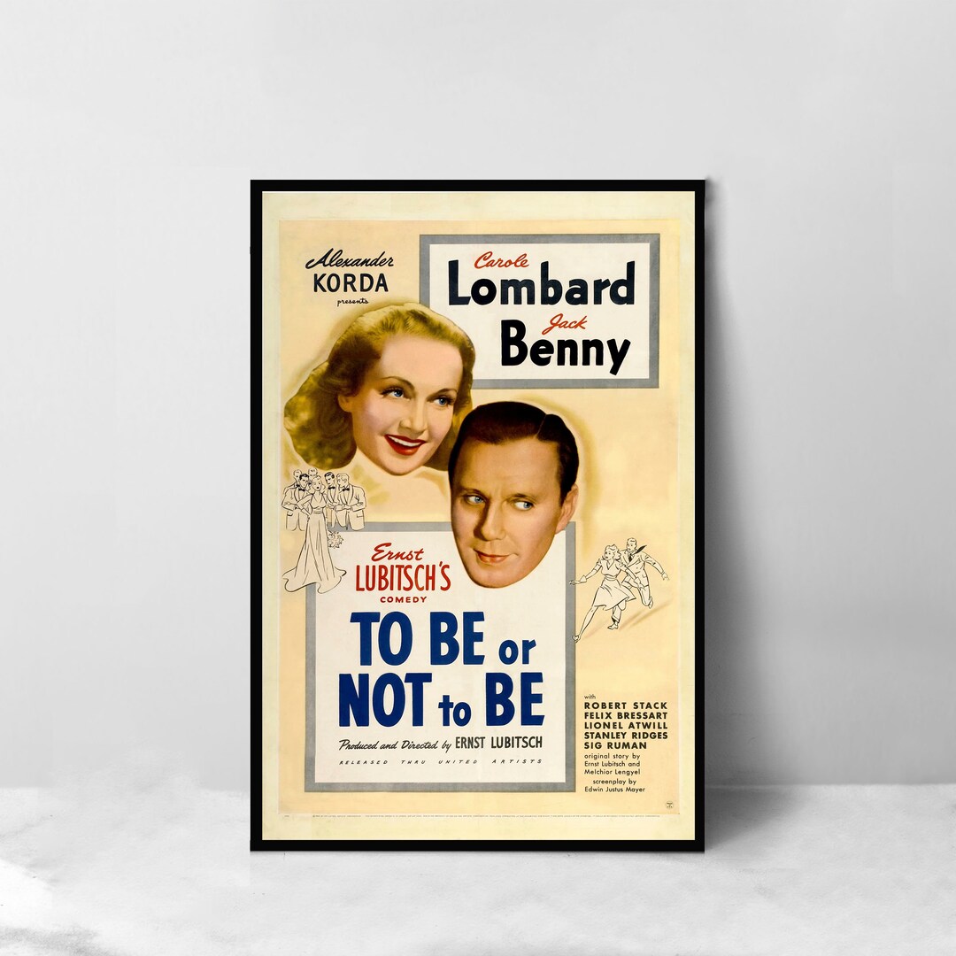 To Be or Not to Be Movie Poster - High Quality Canvas Art Print - Room ...