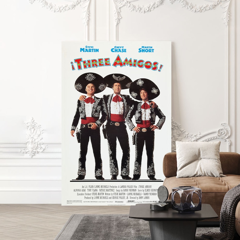 Three Amigos Movie Poster High Quality Canvas Art Print Room Decoration ...