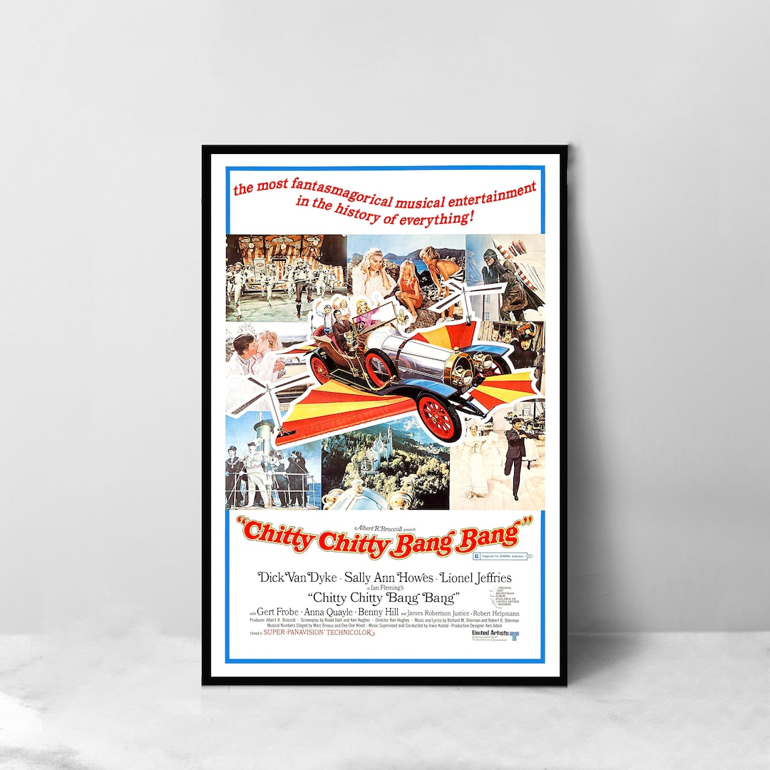 Chitty Chitty Bang Bang Movie Poster - High Quality Canvas Art Print ...