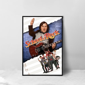 School of Rock Movie Poster - High Quality Canvas Art Print - Room ...