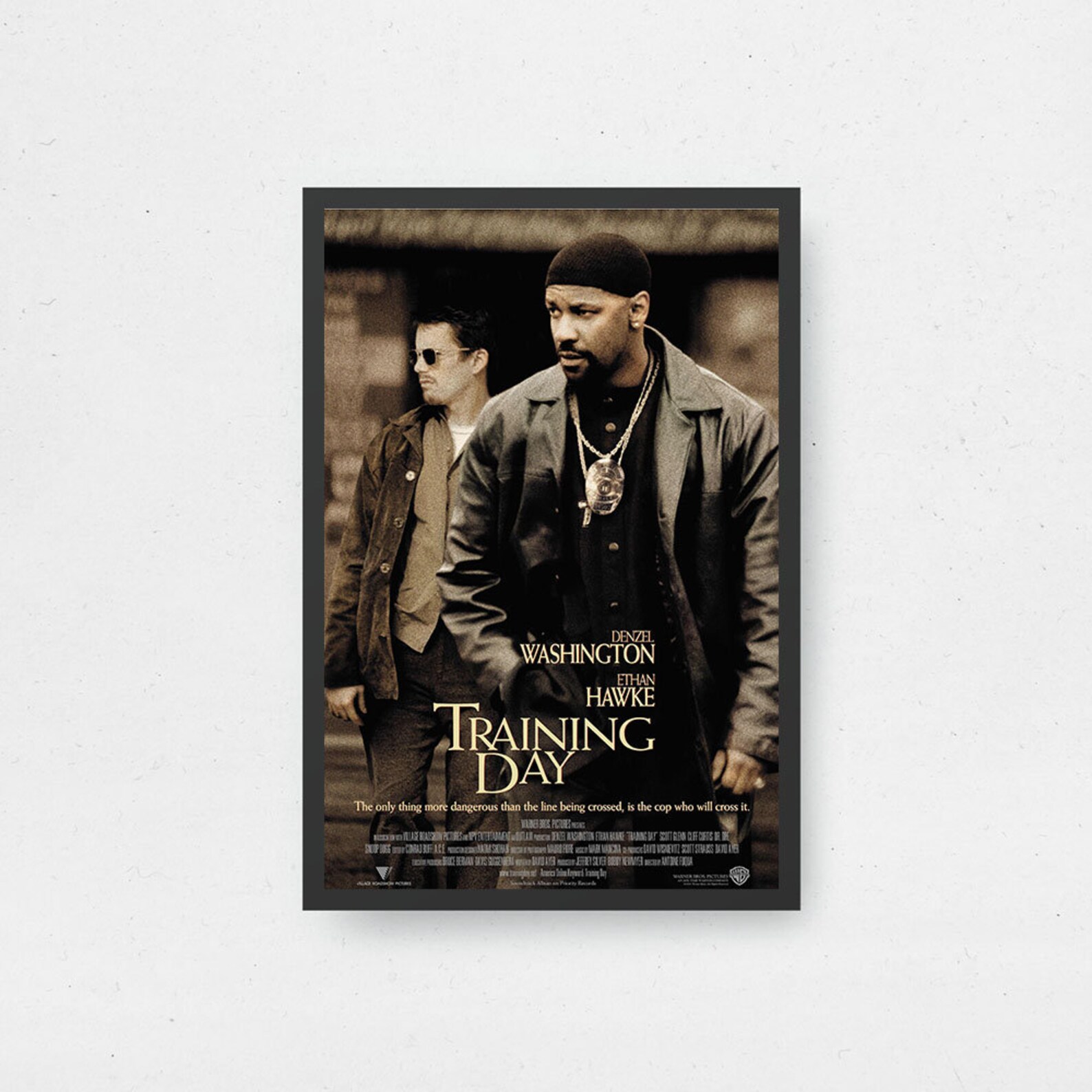 Training Day Movie Poster - High Quality Canvas Art Print - Room ...