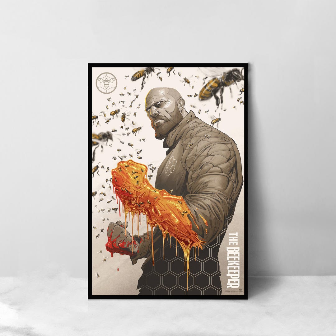 The Beekeeper Movie Poster - High Quality Canvas Art Print - Room ...