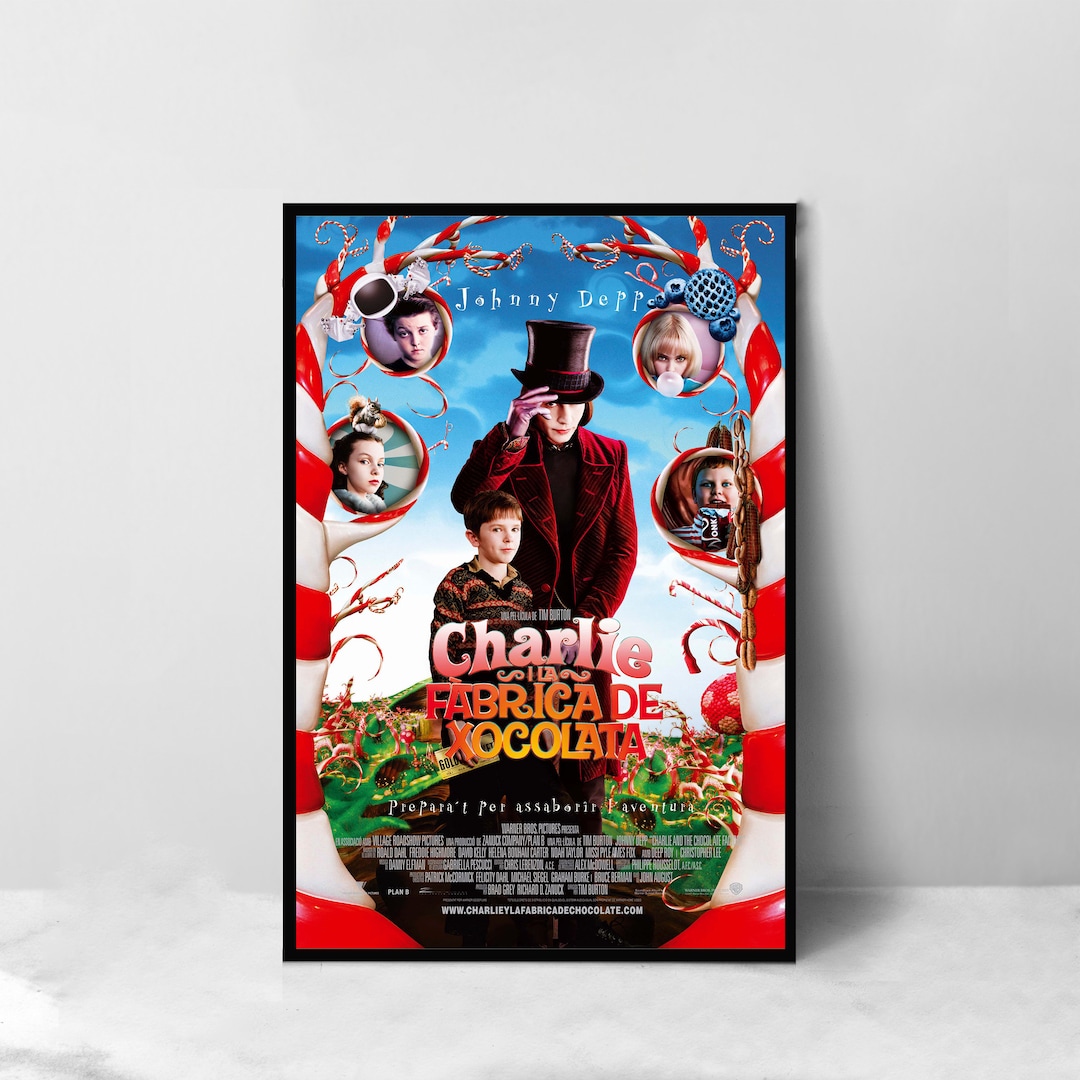 Charlie and the Chocolate Factory Movie Poster - High Quality Canvas ...