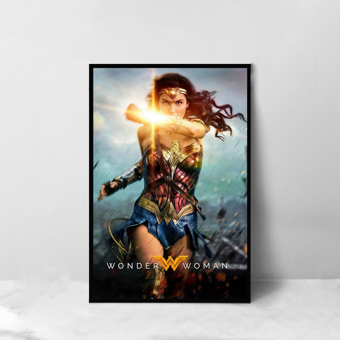 Wonder Woman Movie Poster High Quality Canvas Art Print - Etsy