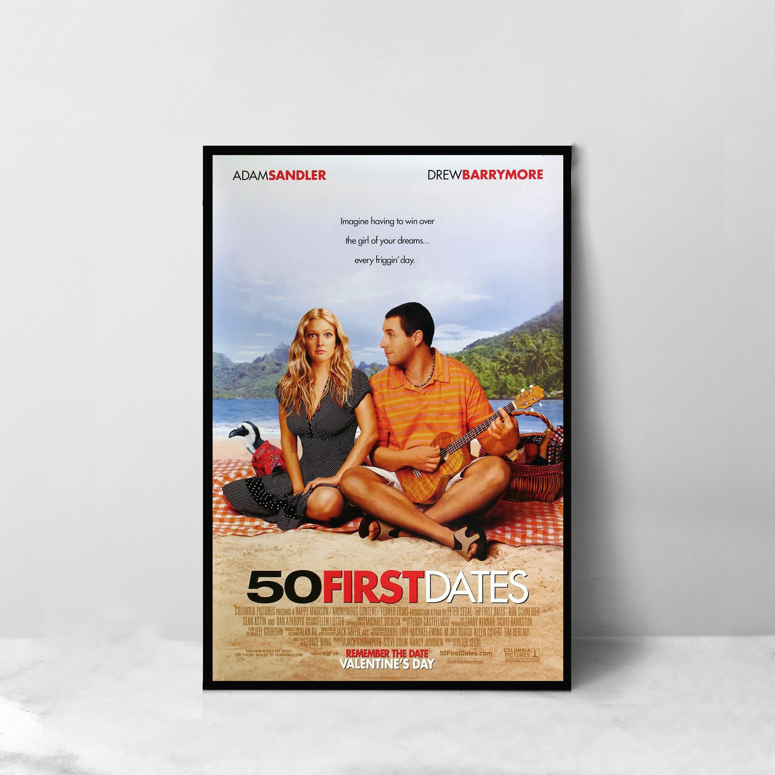 50 First Dates Movie Poster High Quality Canvas Art Print Room ...