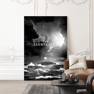 The Lighthouse Movie Poster - High Quality Canvas Art Print - Room ...