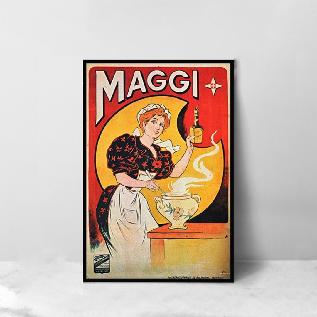 India Maggi Vintage Travel Poster - High Quality Canvas Art Print ...