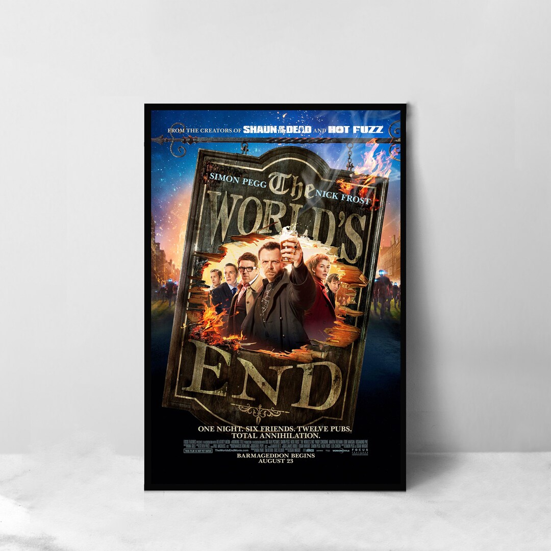The World's End Movie Poster - High Quality Canvas Art Print - Room ...