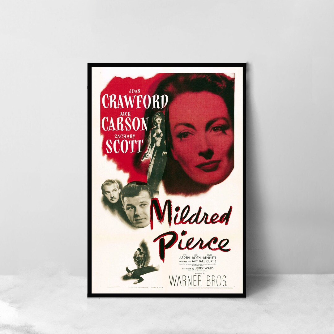 Mildred Pierce Movie Poster - High Quality Canvas Art Print - Room ...