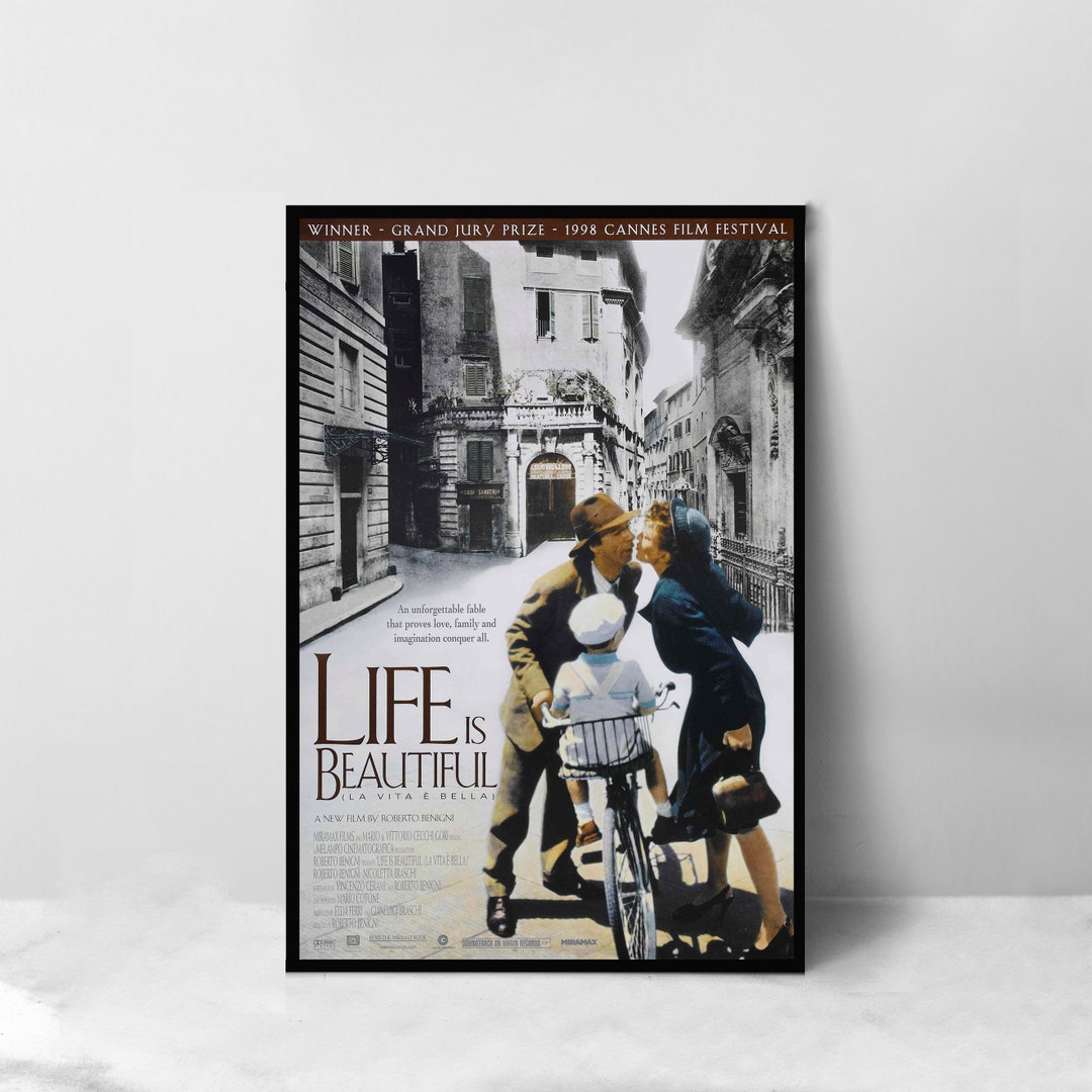Life is Beautiful Movie Poster - High Quality Canvas Art Print - Room ...