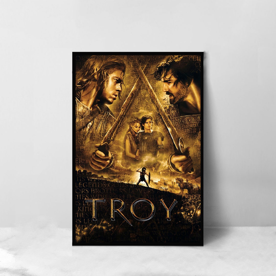 Troy Movie Poster - High Quality Canvas Art Print - Room Decoration ...