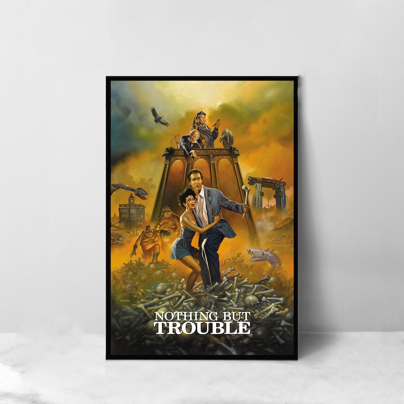 Nothing but Trouble Movie Poster - High Quality Canvas Art Print - Room ...
