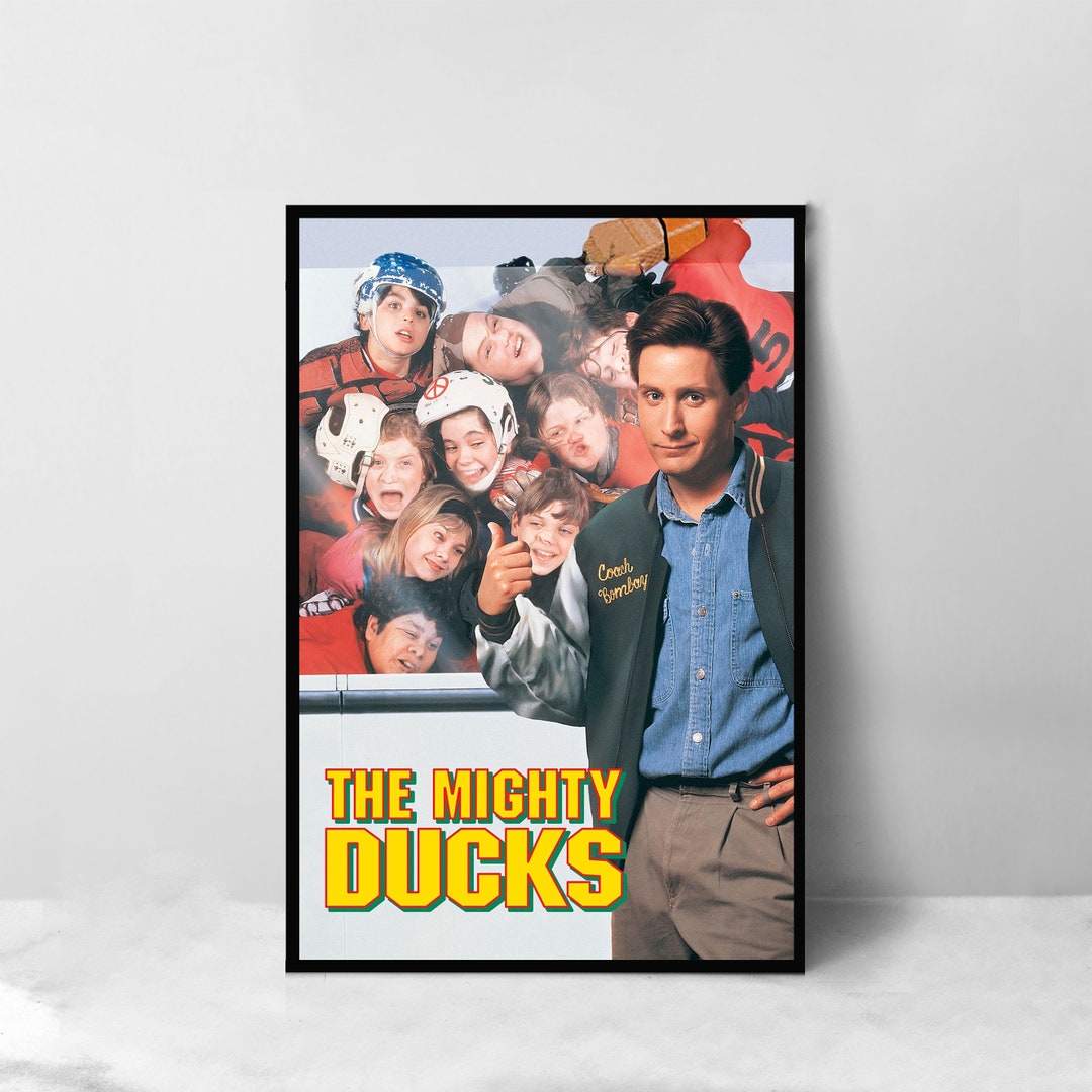 The Mighty Ducks Movie Poster - High Quality Canvas Art Print - Room ...