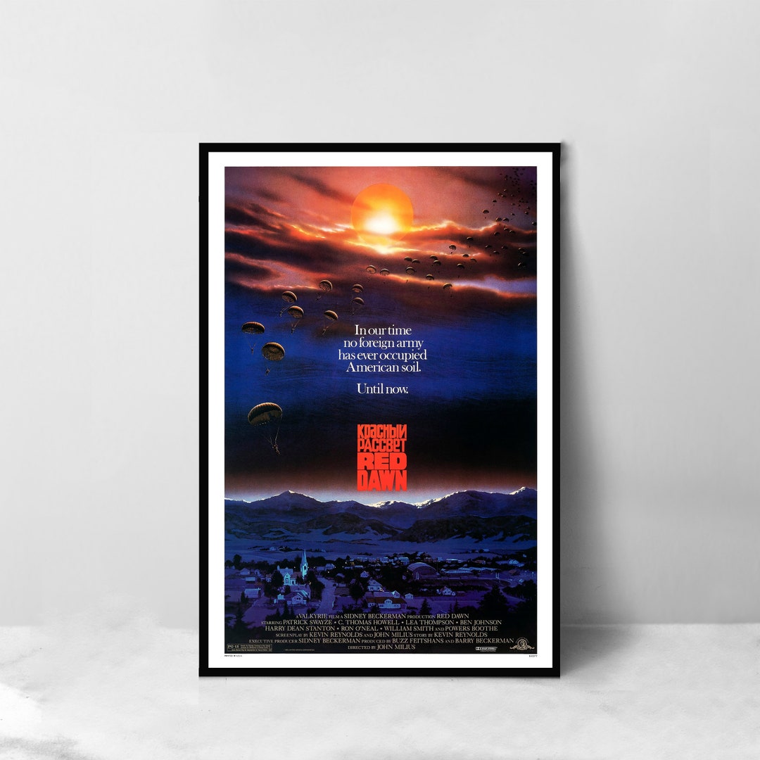 Red Dawn Movie Poster - High Quality Canvas Art Print - Room Decoration ...