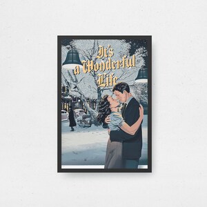 It's a Wonderful Life Movie Poster - High Quality Canvas Art Print ...