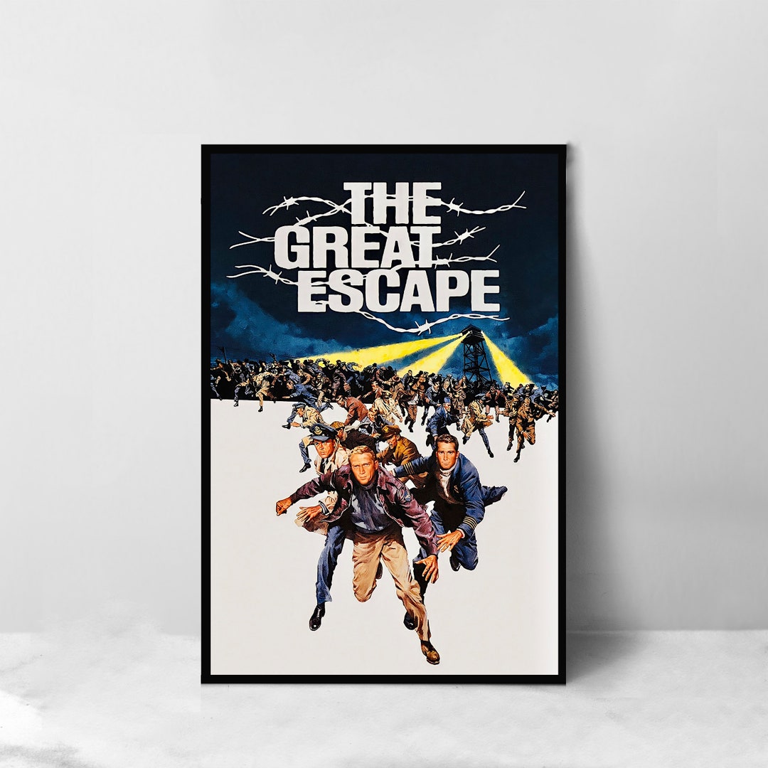The Great Escape Movie Poster - High Quality Canvas Art Print - Room ...