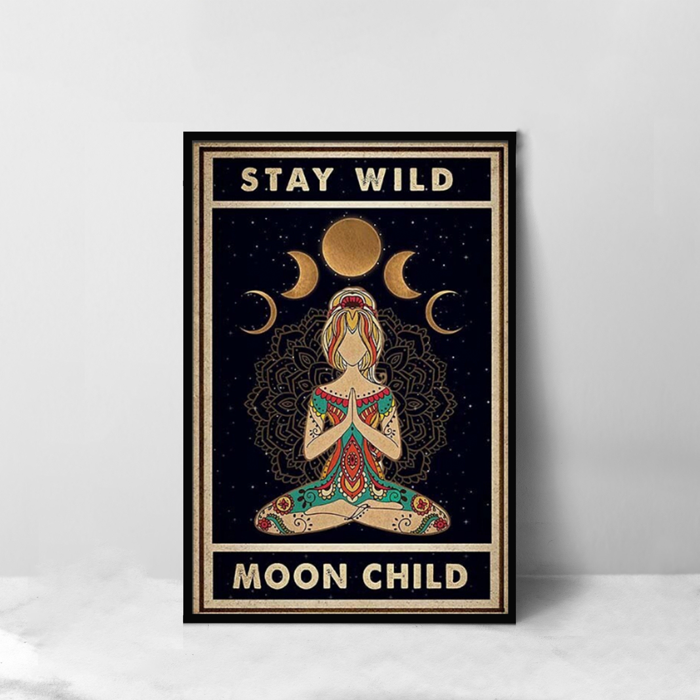 Mermaid Stay Wild Moon Child Poster High Quality Canvas Art Print Room ...