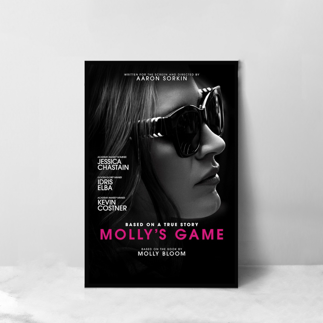 Molly's Game Movie Poster - High Quality Canvas Art Print - Room ...