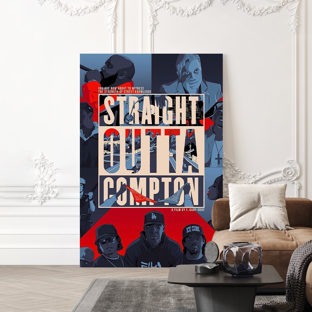 Straight Outta Compton Movie Poster High Quality Canvas Art Print Room ...