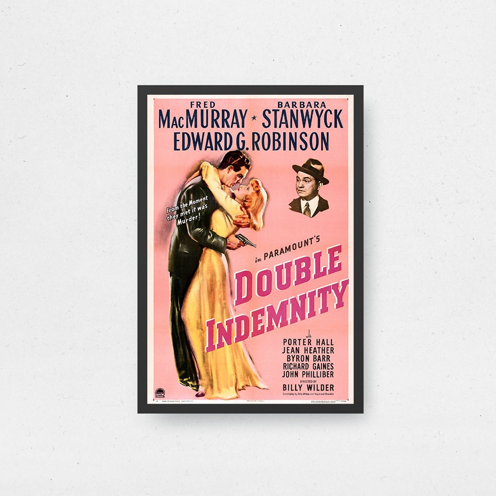 Double Indemnity Movie Poster High Quality Canvas Art Print - Etsy