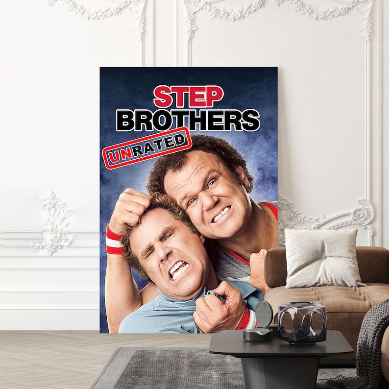 Step Brothers Movie Poster - High Quality Canvas Art Print - Room ...