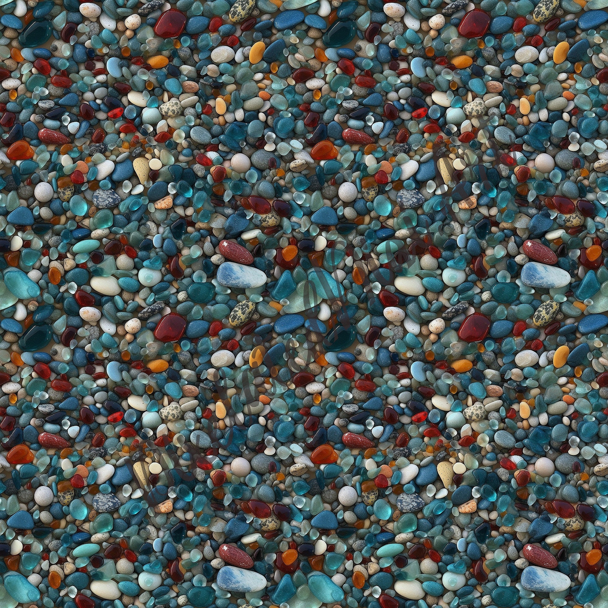Colorful Pebbles Digital Seamless Paper, Beach Textures, Pebble Digital ...
