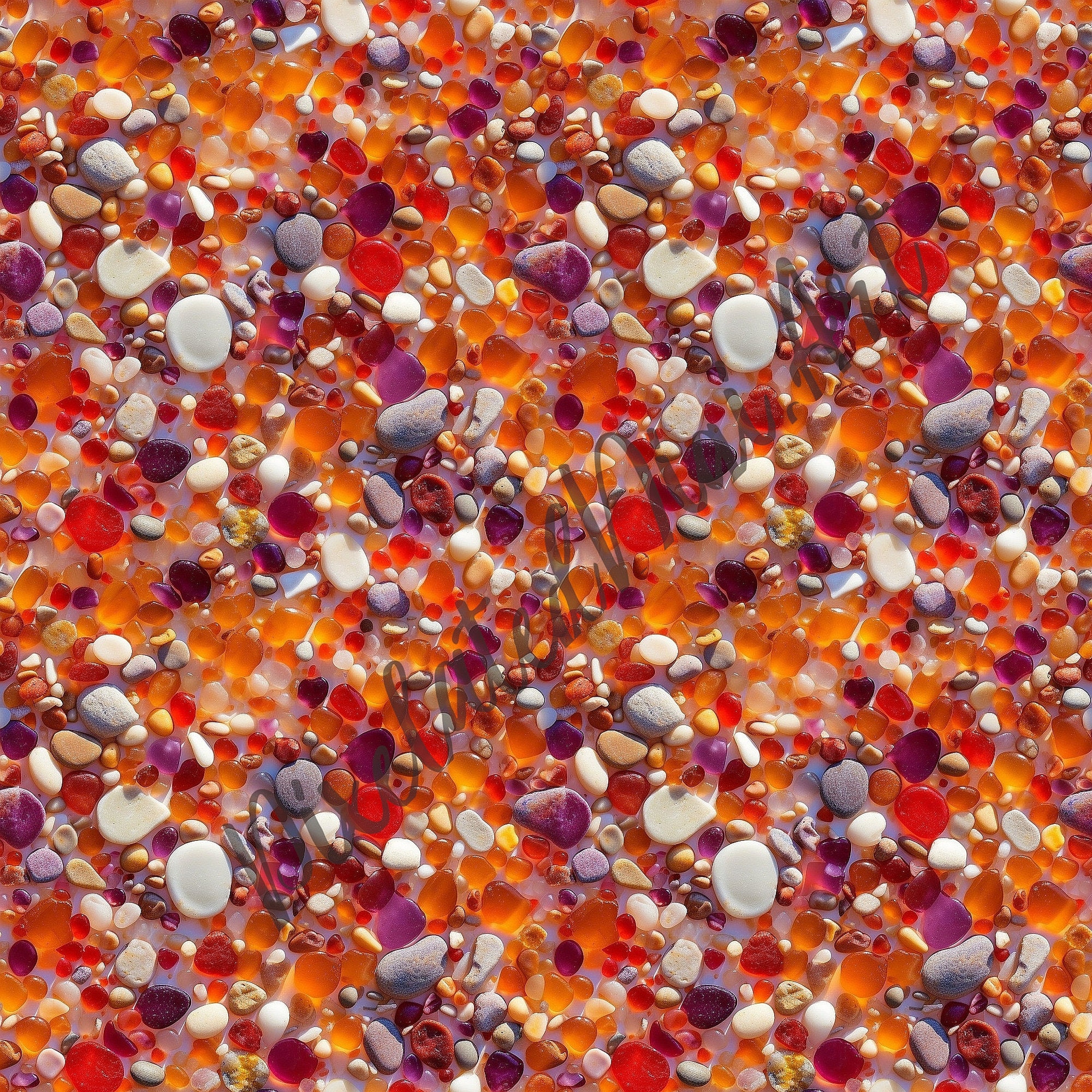 Colorful Pebbles Digital Seamless Paper, Beach Textures, Pebble Digital ...