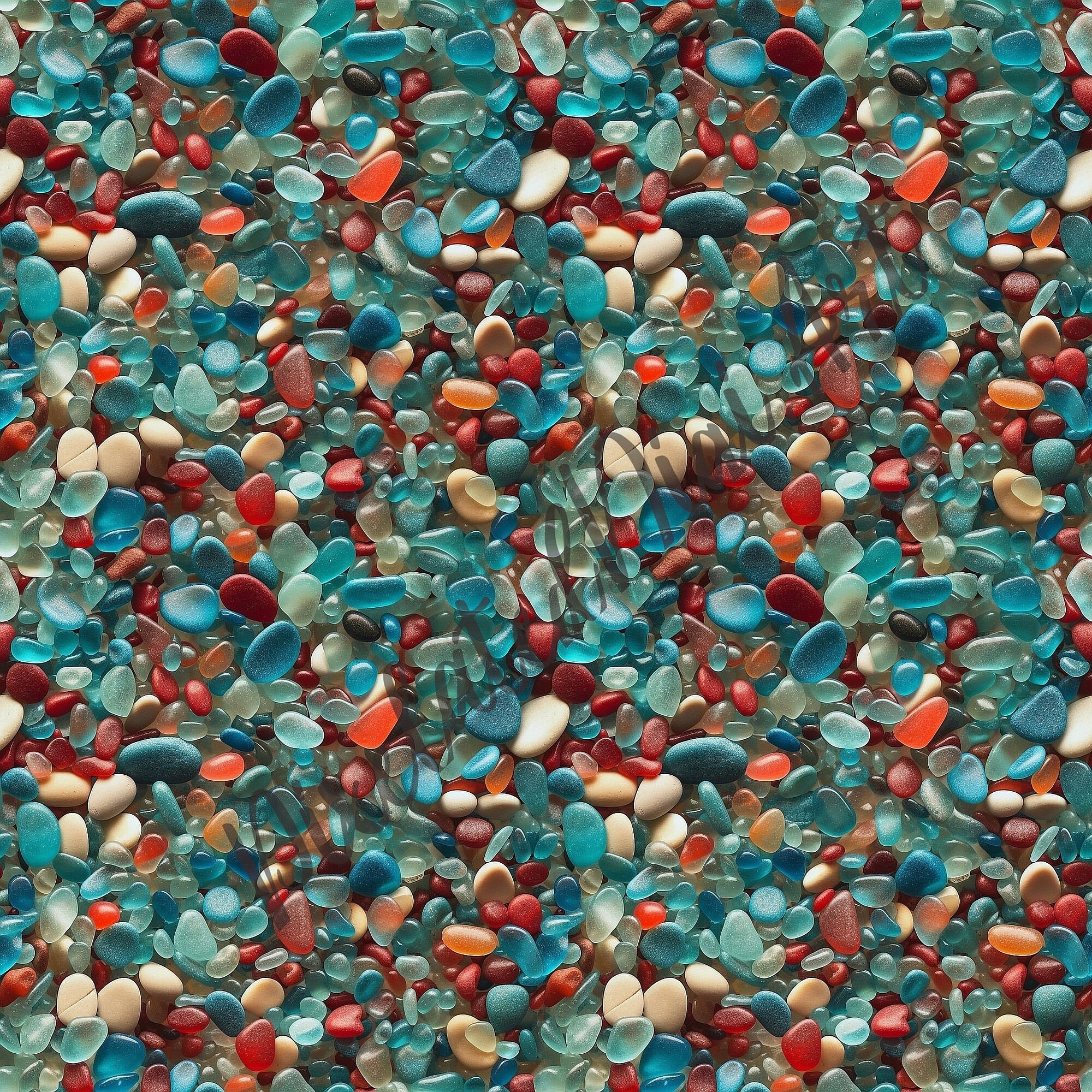 Colorful Pebbles Digital Seamless Paper, Beach Textures, Pebble Digital ...