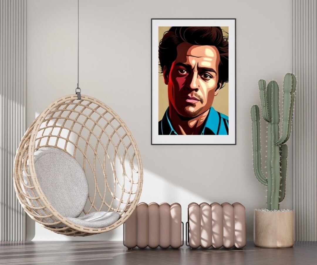 The Power of Color in Pop Art Portraits, Pop Style Print, Digital ...