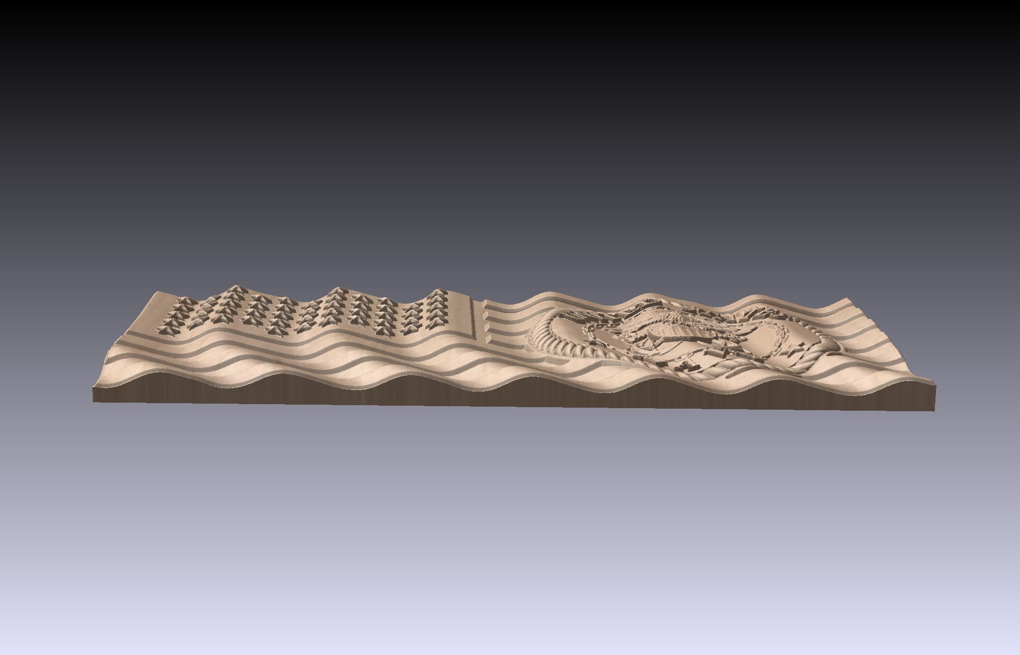 Wavy United States Navy Flag, Wavy Flag .STL File for Aspire, Carveco ...