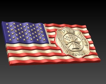 Wavy Marine Corps Flag, Wavy Flag .STL File for Aspire, Carveco, Artcam ...