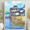Medieval Village Digital Poster, Middle Ages Illustration, History ...