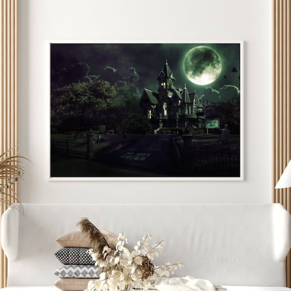 Haunted Castle Poster - Etsy