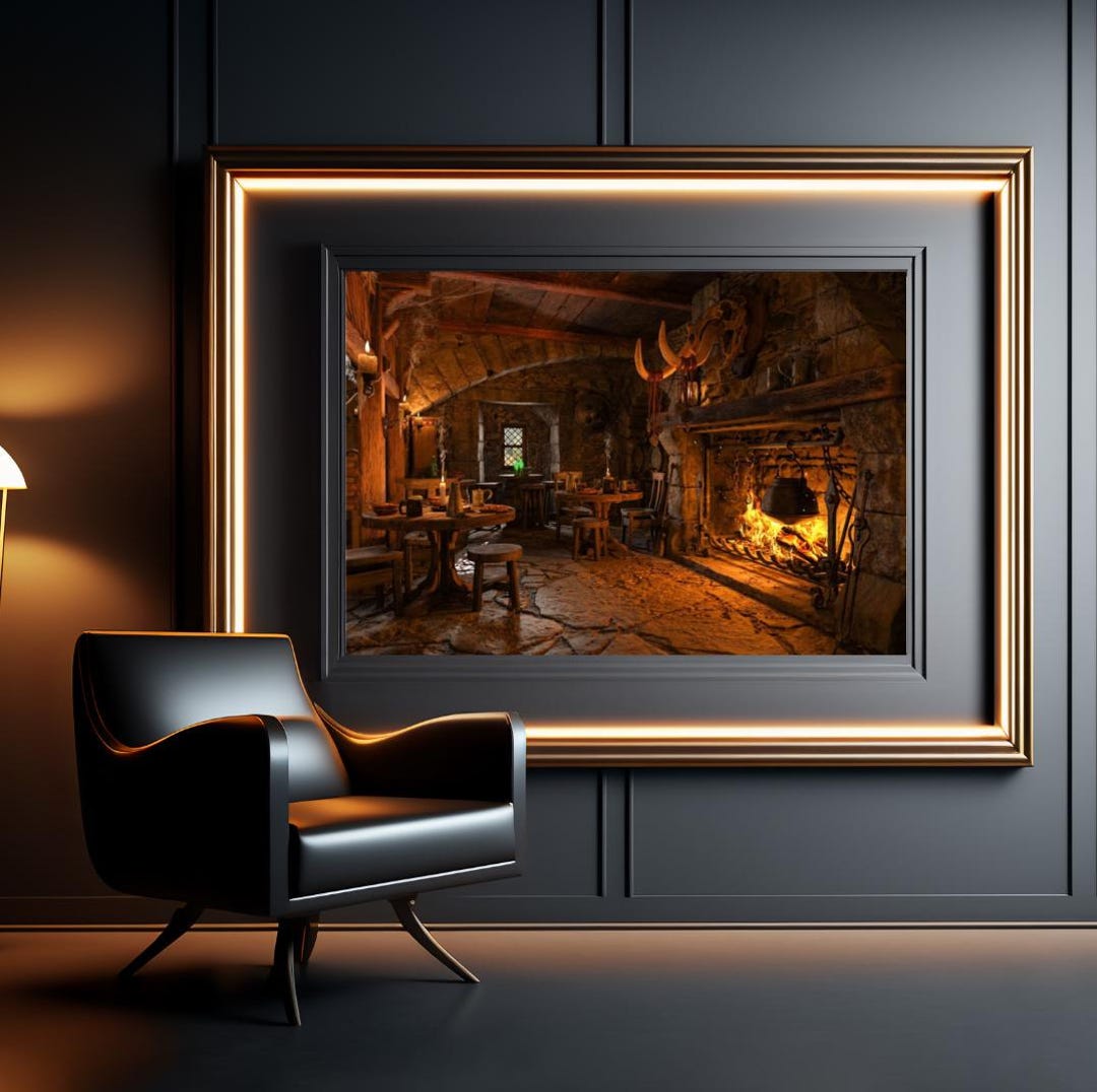 Medieval Tavern Print Poster, Middle Ages Poster, Ancient Wall Art ...