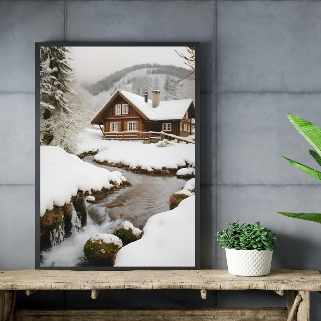 Printed A3 Poster Premium Quality - Snowy Landscape, Winter Wall Art ...